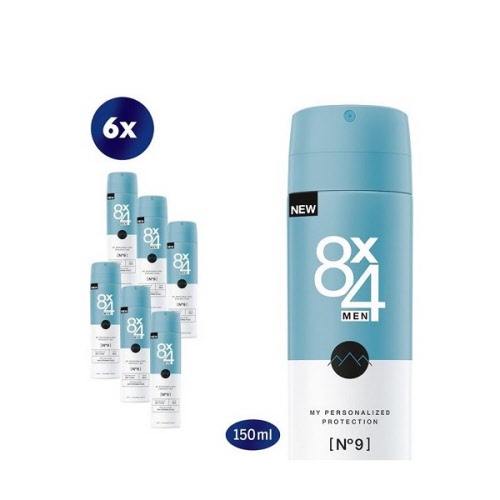 8x4 No 9 Dry Cool Deodorant Spray 6x150ml voordelig online kopen | Verzorgmarket.nl