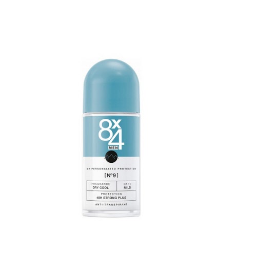 8x4 No 9 Men Dry Cool 48h Deo Roll-on 50 ml voordelig online kopen | Verzorgmarket.nl