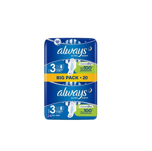 Always Ultra Night met vleugels 28 Pads voordelig online kopen ...