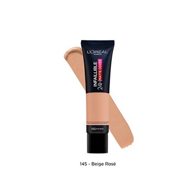 LOreal Paris infallible 24h Matte Cover Foundation 145 Beige Rose ...