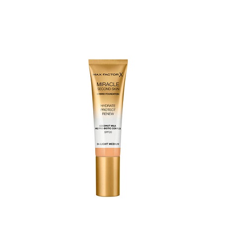 Max Factor Miracle Second Skin Foundation 04 Light Medium voordelig ...