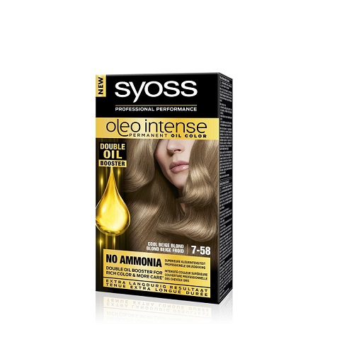 Syoss Oleo Intense Haarverf 7-58 Cool Beige Blond voordelig online kopen | Verzorgmarket.nl