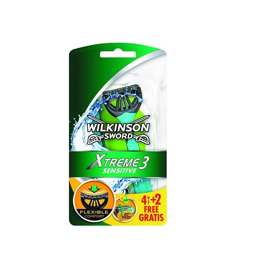 Wilkinson Extra 3 Sensitive Wegwerpscheermesjes 6 stuks voordelig ...