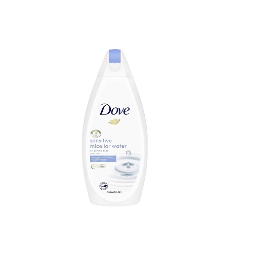 Dove sensitive micellar water body wash 500 ml voordelig online kopen | Verzorgmarket.nl