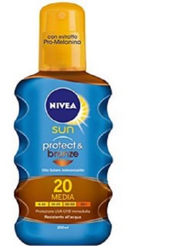 Nivea sun protect and bronze tan activating protecting oil spf 20-200 ...