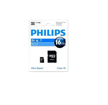 Philips Micro SD Card 16 GB met adapter FM16MP45B ultra speed Class 10 ...